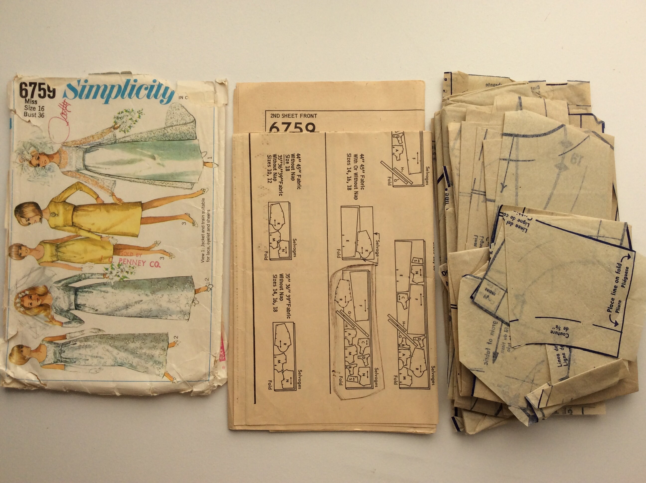 Vintage ca. 1966 Simplicity 6759 Womens Wedding Dress Train | Etsy