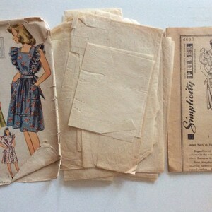 Vintage Ca. 1943 Simplicity 4632 Women’s Dress or Pinafore Sewing ...
