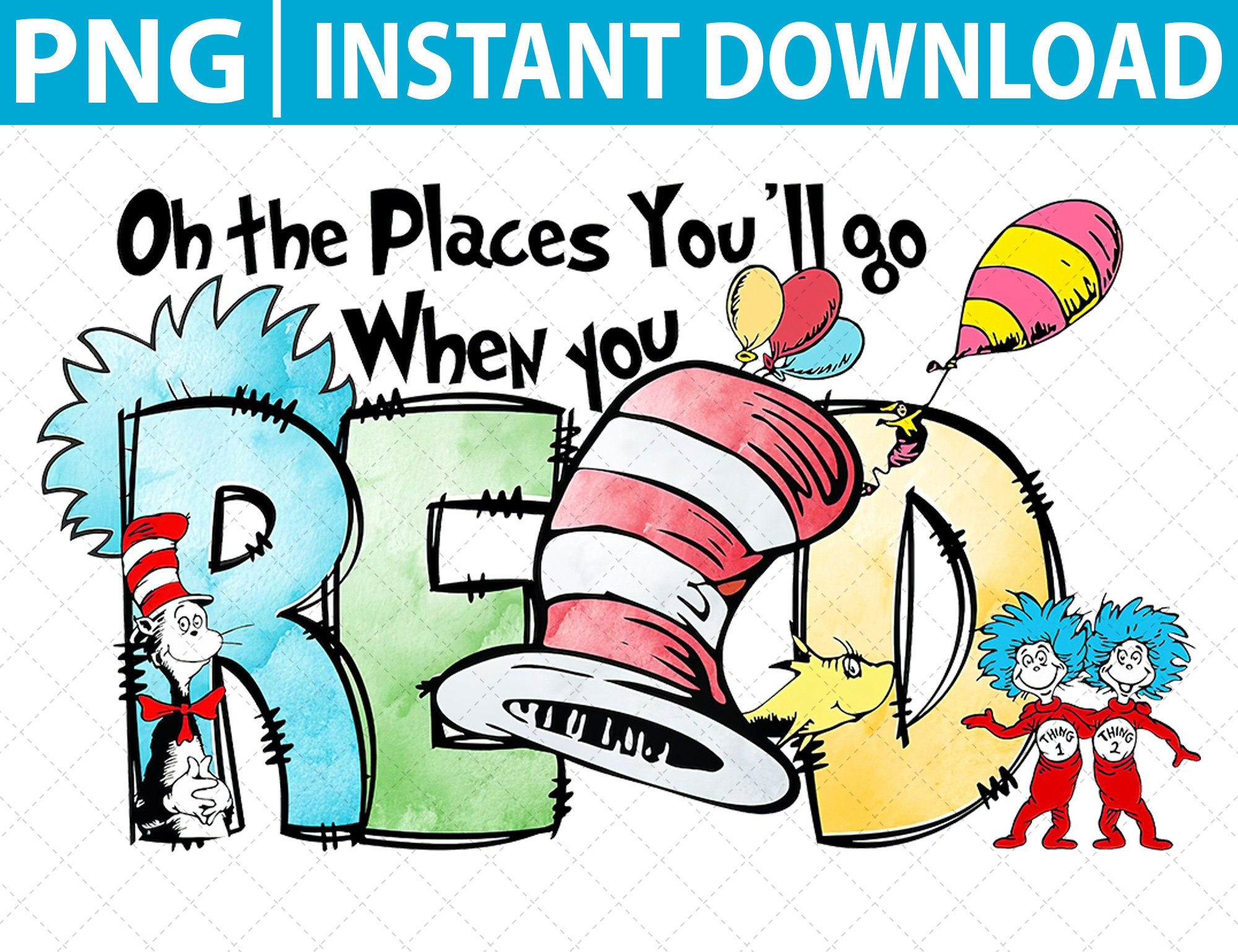 Dr. Seuss Png, Dr. Seuss Day PNG, Read Across America, Teacher PNG, Dr ...