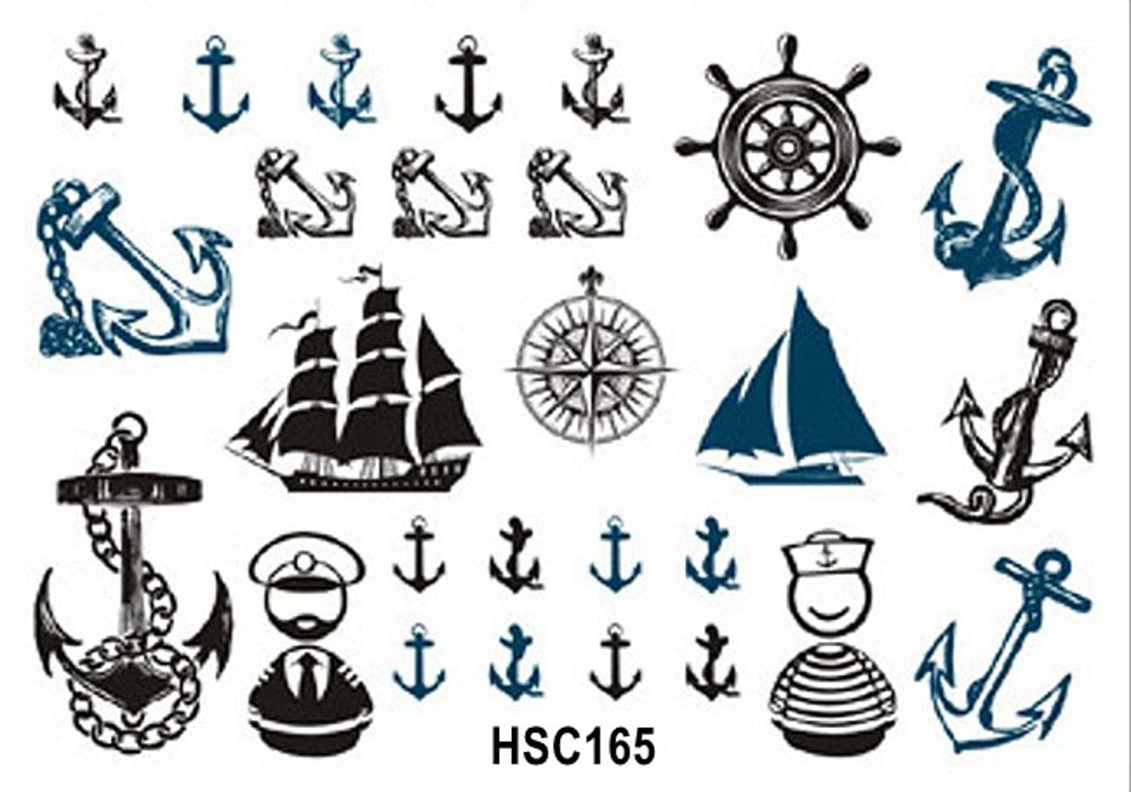 Sailing to the Sea Barque Sailboat Boat Anchor Rudder Compass Waist Arm ...