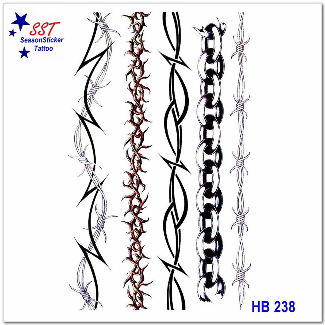 Tribal Armband Chains Tattoo Lace Stripes Bow Butterfly Wings Rose ...