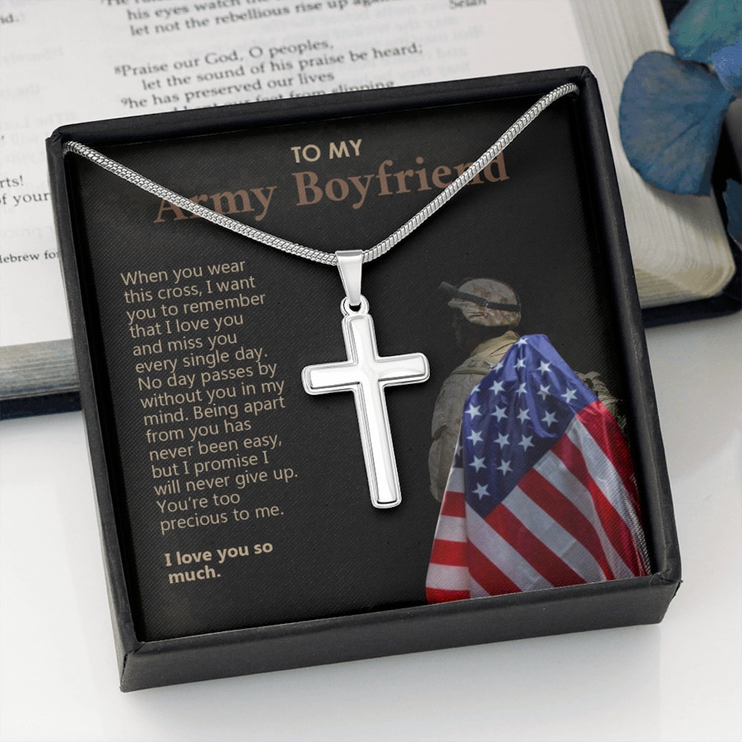 Army Boyfriend Gift, Military Boyfriend Gift, Deployment Gift, Cross ...
