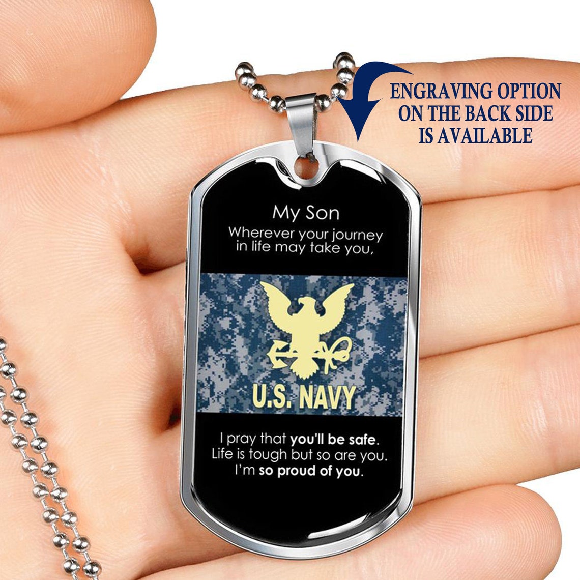 Navy Son Gift US Navy Tag Military Dog Tag 2 Sided Tag - Etsy
