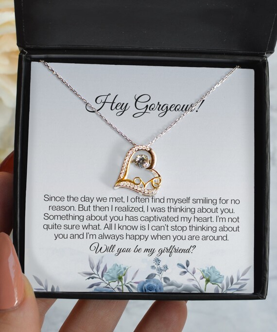 Will You Be My Girlfriend Gift Girlfriend Proposal Necklace - Etsy