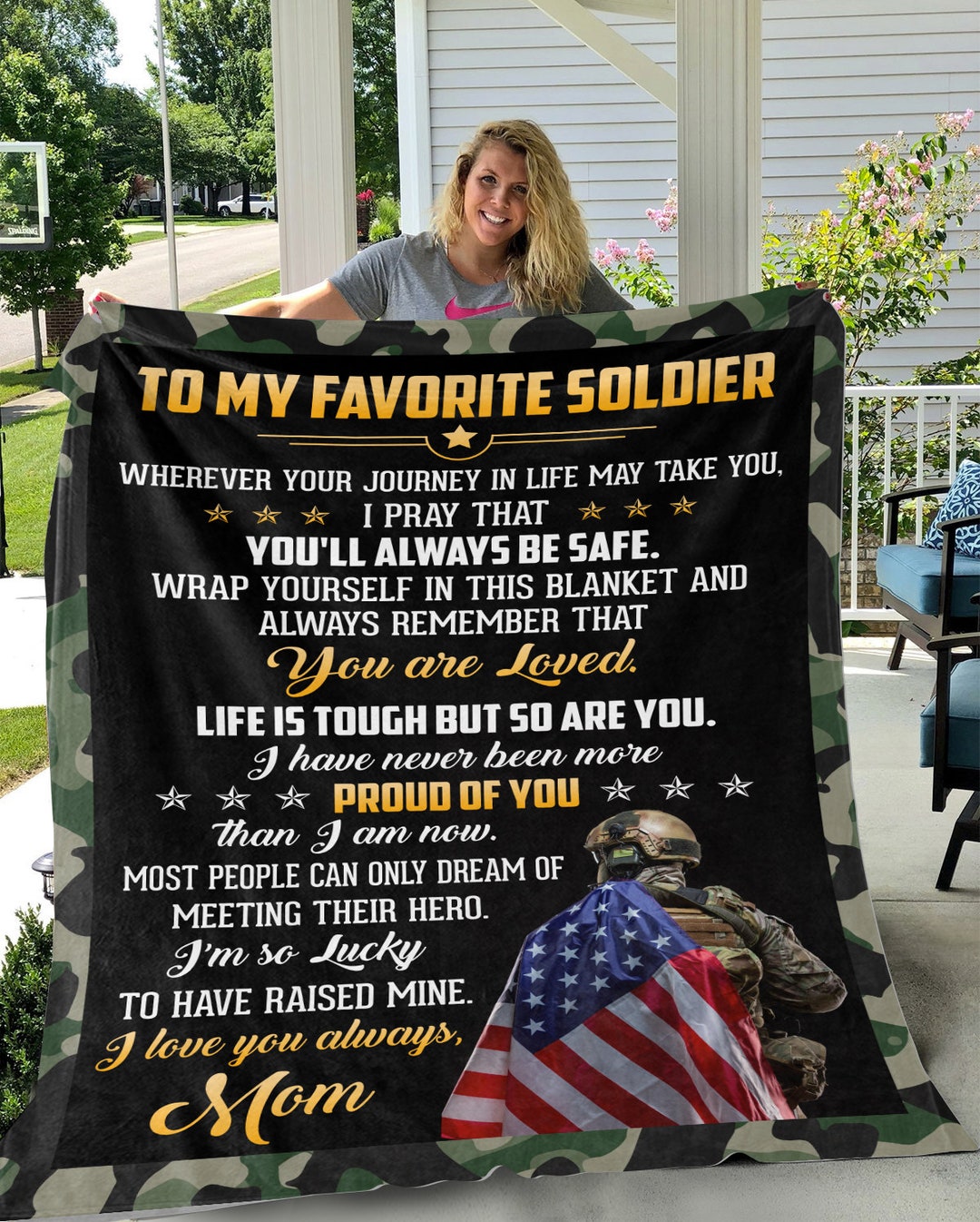 Military Going Away Gift for Son- Proud Army Mom, US Army Graduation ...