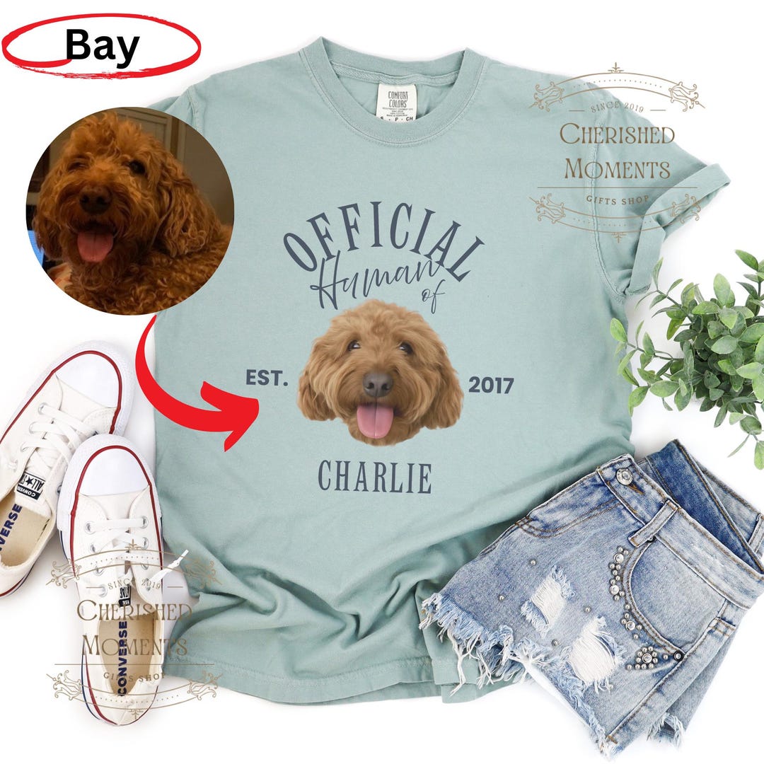 Custom Dog Face Shirt – Official Human of [dog Name], Personalized Pet ...