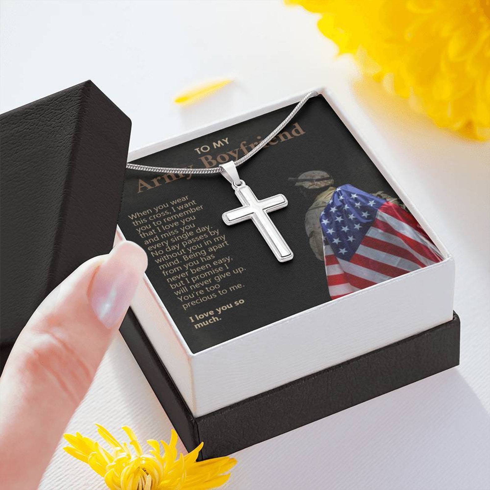 Army Boyfriend Gift, Military Boyfriend Gift, Deployment Gift, Cross ...