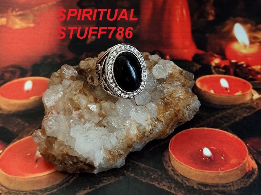 Wealth Richness Powerful Magic Black Stone Ring 5100 Spells Lottery ...