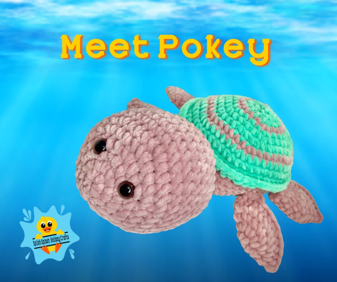 Pokey the Stuffed Turtle | Crochet Amigurumi Stuffed Plush Turtle ...