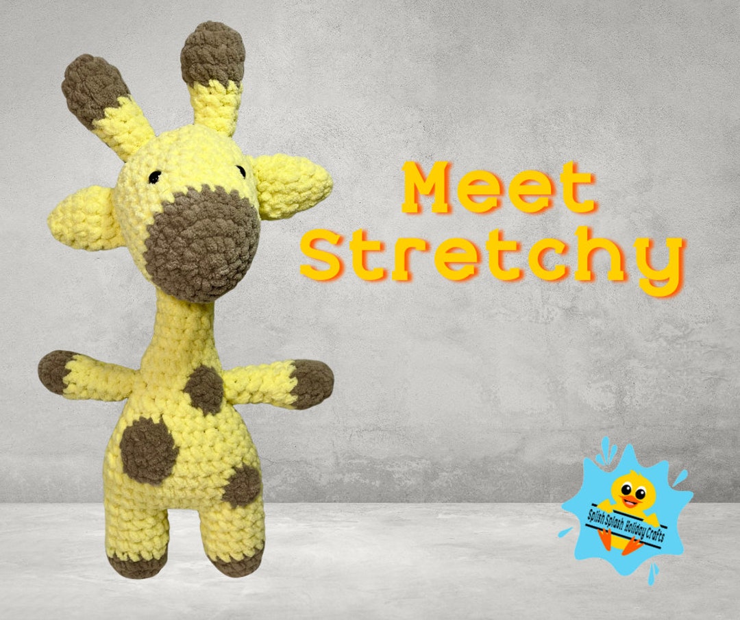 Stretchy the Stuffed Giraffe | Crochet Amigurumi Stuffed Plush Giraffe ...
