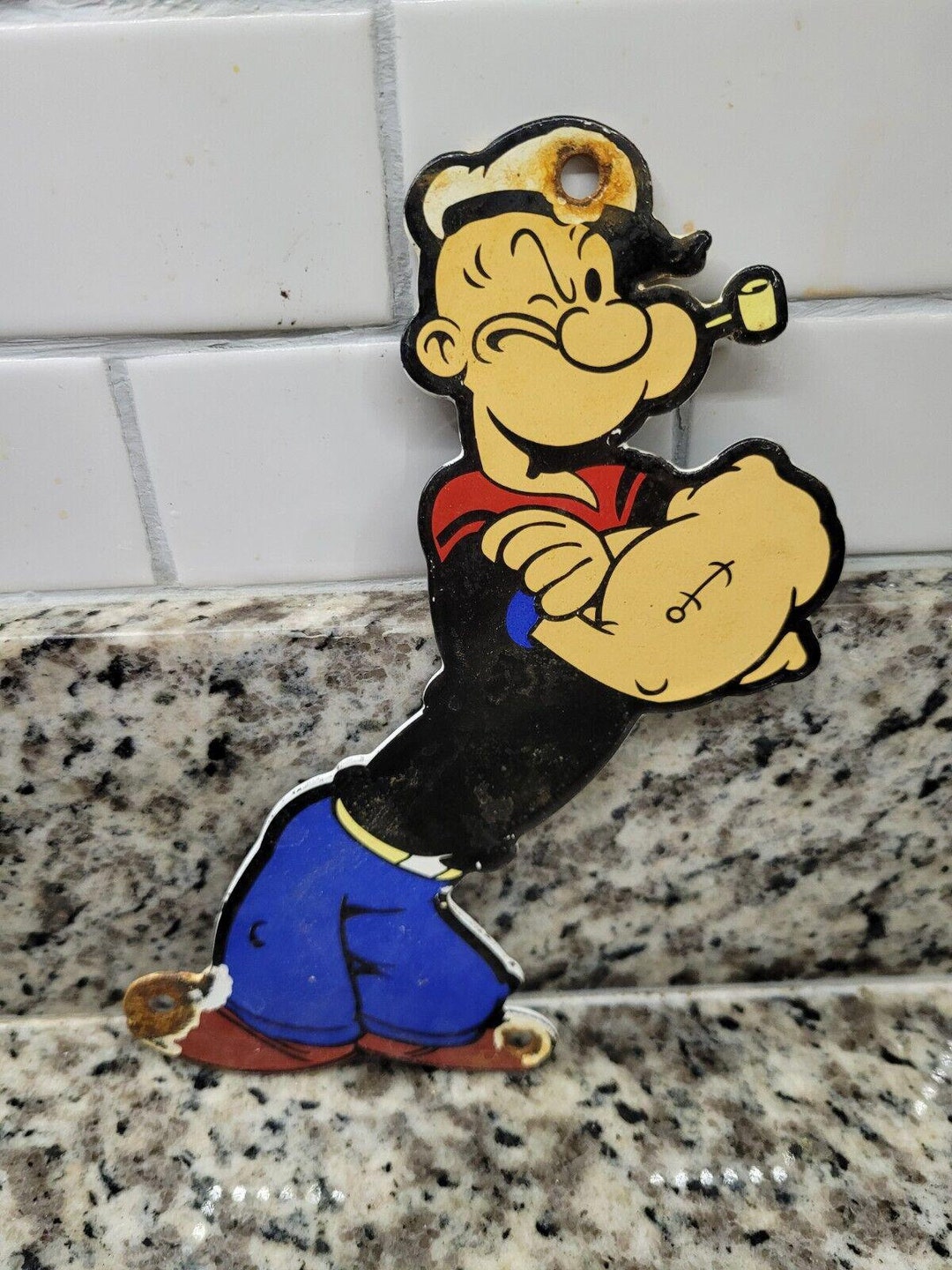 VINTAGE POPEYE the SAILOR Man Porcelain Advertising Sign Gas - Etsy