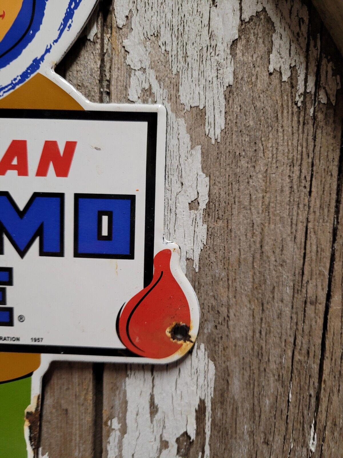 ESKIMO PIE VINTAGE Porcelain Sign Gas Motor Oil Soda Beverage Forest ...