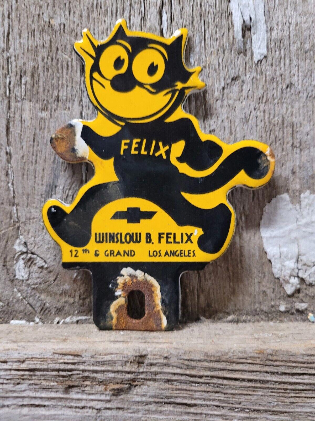 VINTAGE FELIX CHEVROLET Porcelain Advertising Sign Tag Topper - Etsy