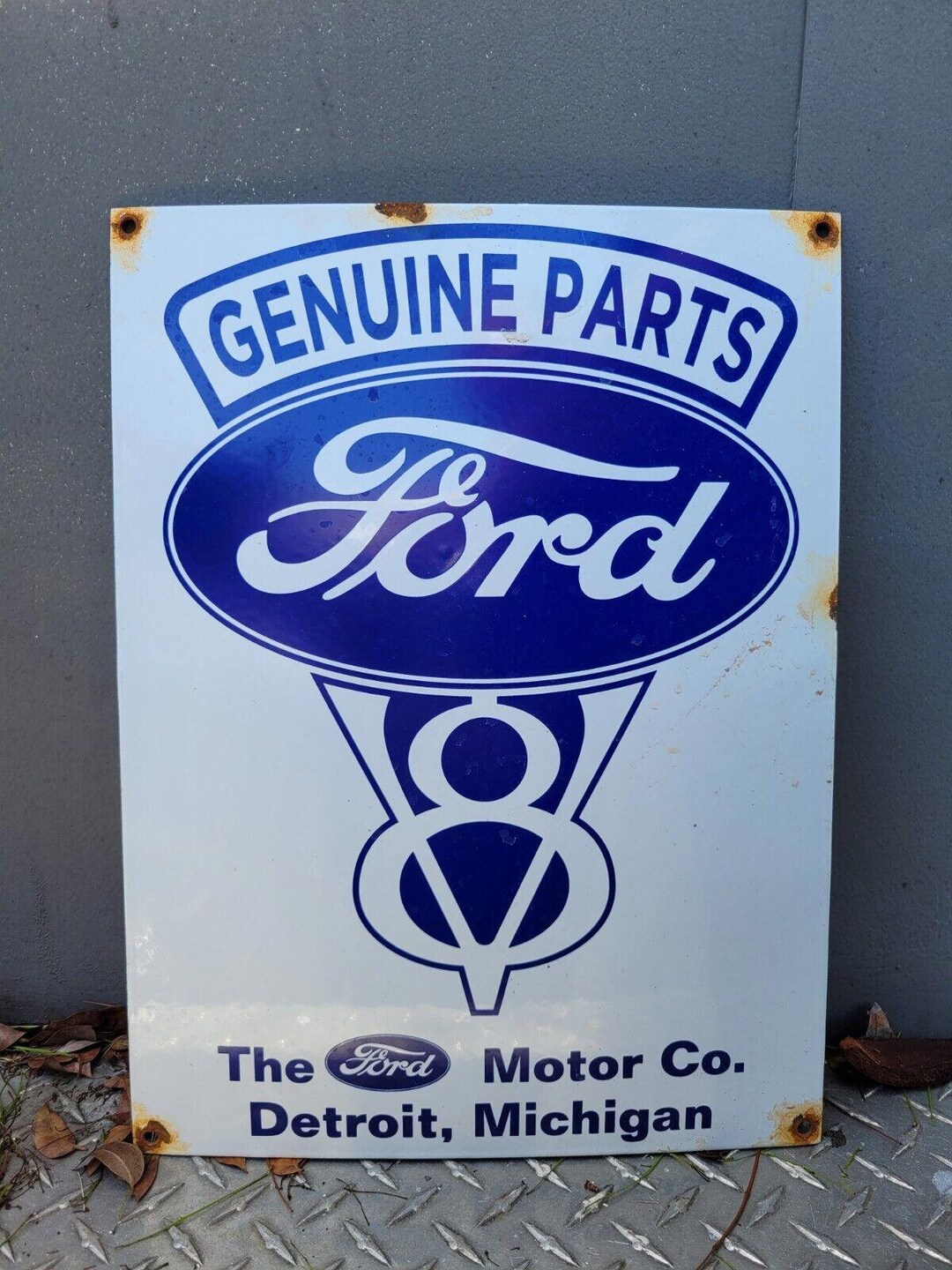 Ford Fomoco V8 VINTAGE PORCELAIN SIGN Gas Motor Oil Soda - Etsy
