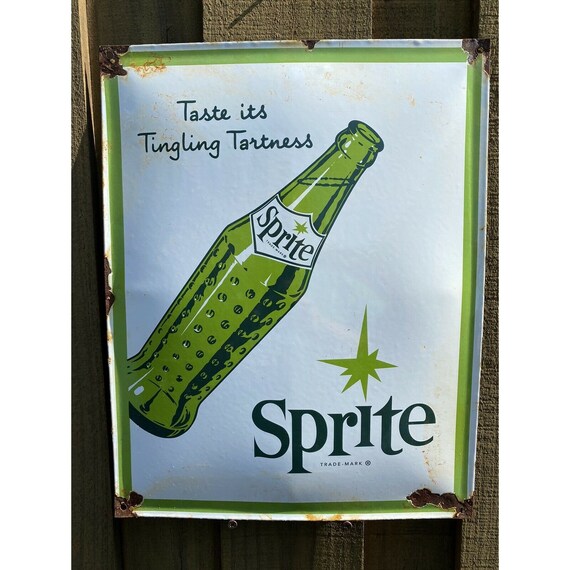 Vintage Sprite Soft Drink Porcelain Metal Sign Usa Oil Lube - Etsy Canada