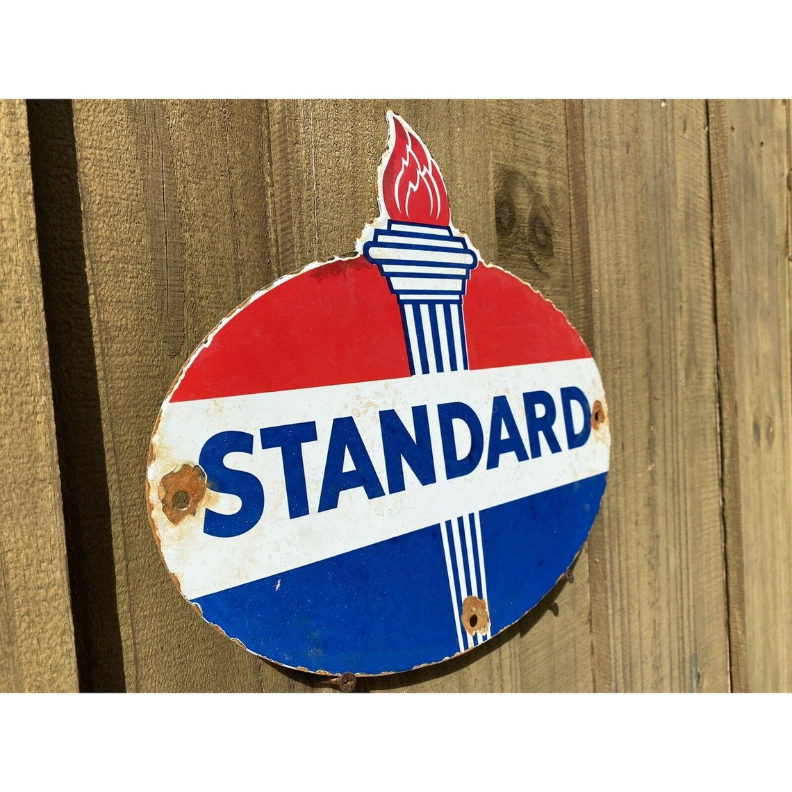 VINTAGE STANDARD OIL Porcelain Metal Sign Advertising Oil Gas | Etsy