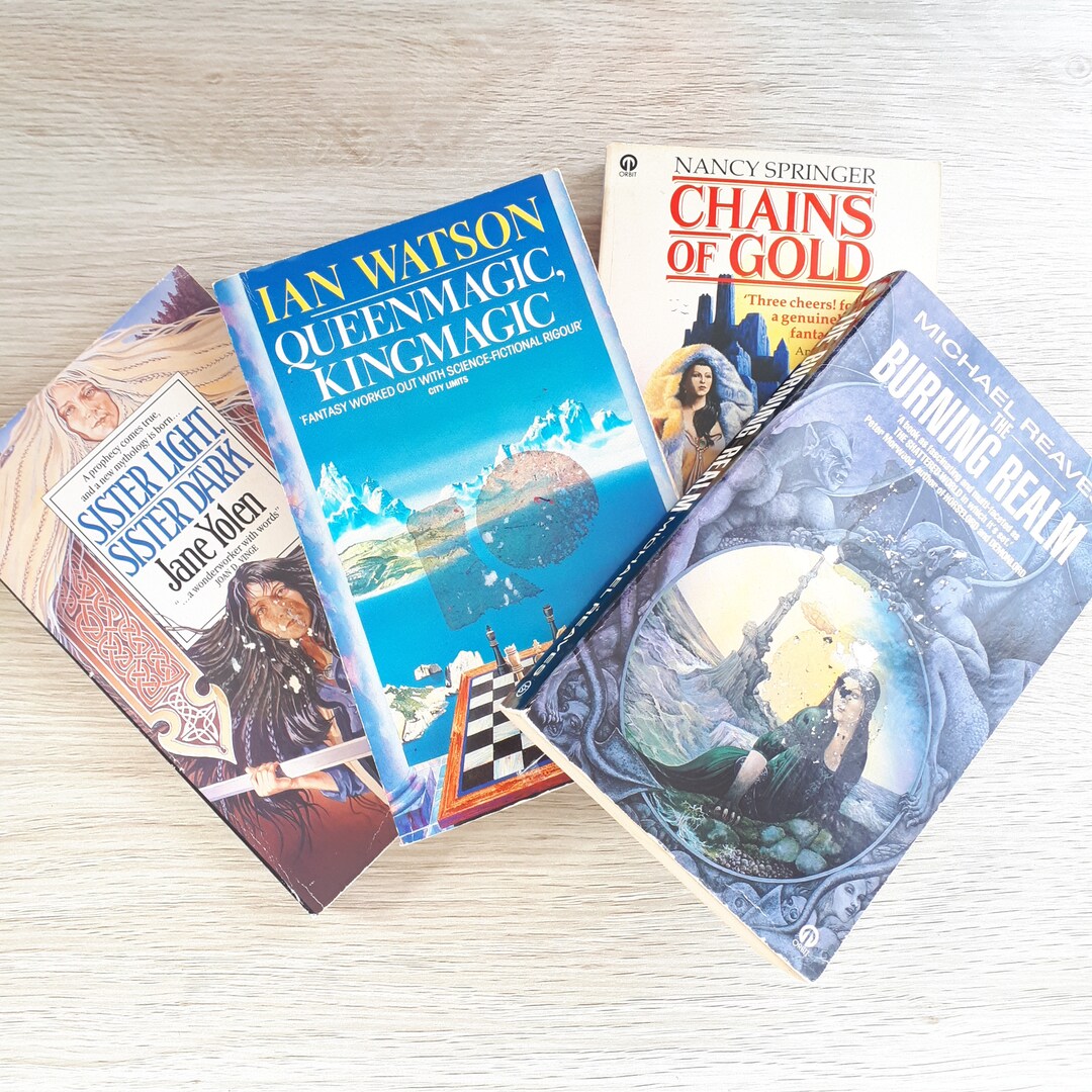 Vintage 80s 90s Fantasy Books, Bundle of 4, Satisfactory Covers, Good ...