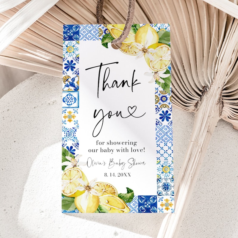 Lemon Theme Favor Tags - Etsy