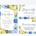 Positano Blue Tiles Lemon Baby Shower Invitation Bundle Template ...