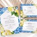 Positano Blue Tile Lemons Wedding Invitation Set, Mediterranean Wedding ...