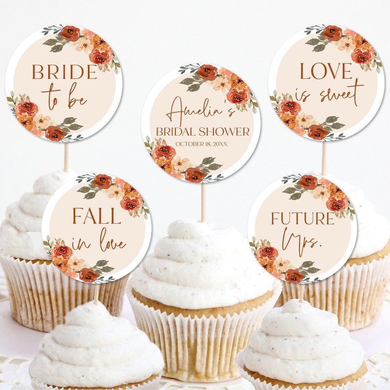 Fall Cupcake Toppers - Etsy
