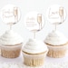 Pearls and Prosecco Bridal Shower Cupcake Toppers, Printable Minimalist ...