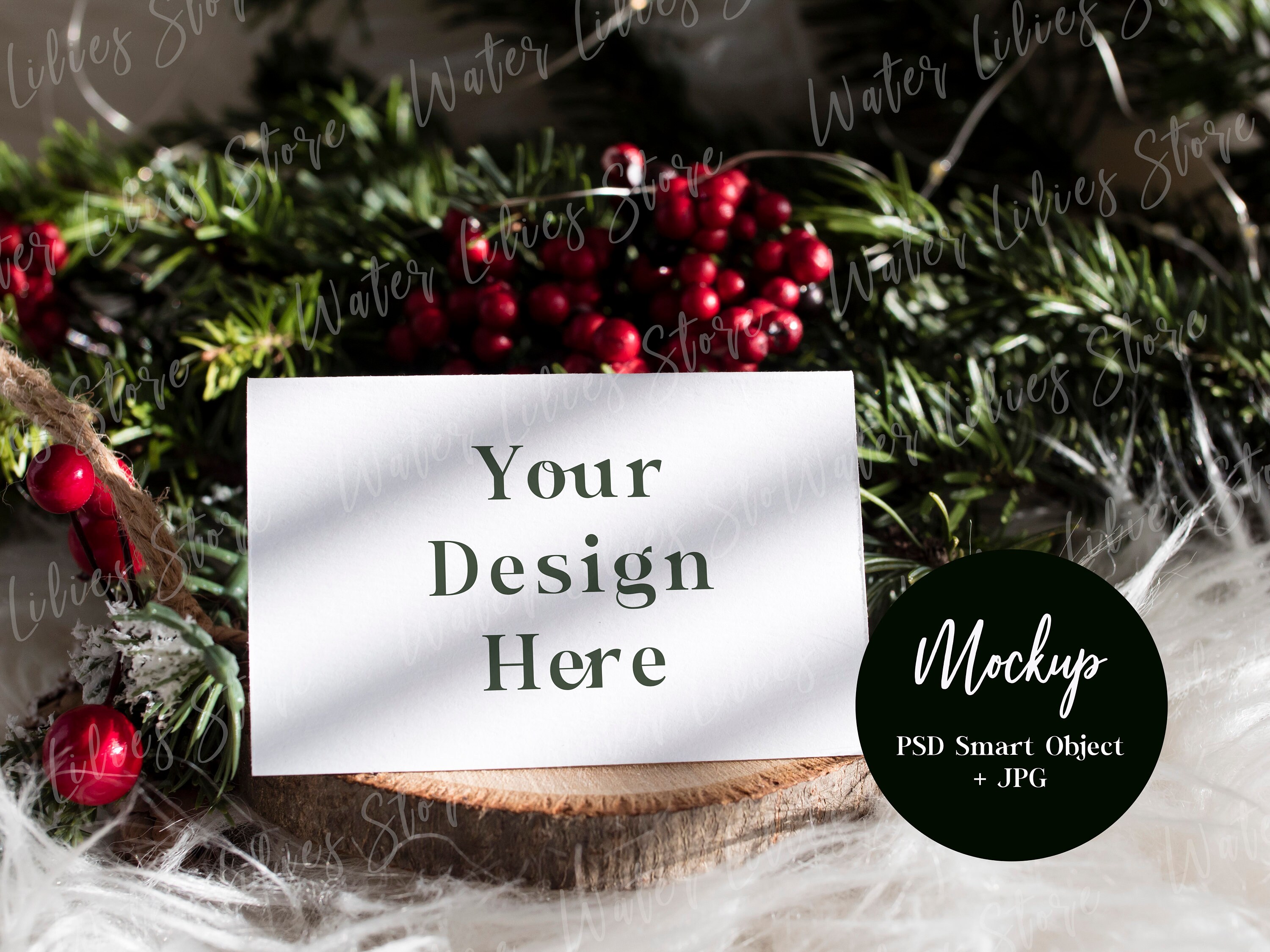 Christmas Card Mockup Mockup Christmas Card Holiday Card - Etsy