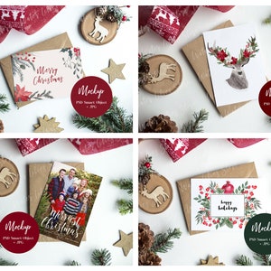 Christmas Mockups Bundle, Mockup Christmas Card, Christmas Invitation ...