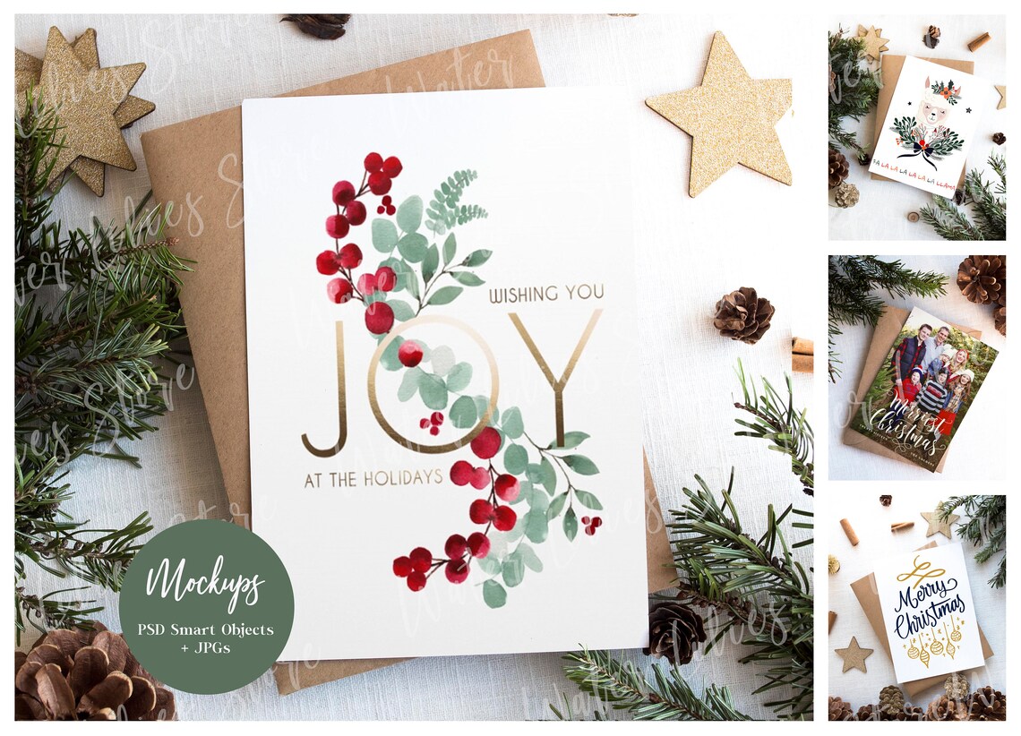 Christmas Mockups Bundle Mockup Christmas Card Christmas - Etsy