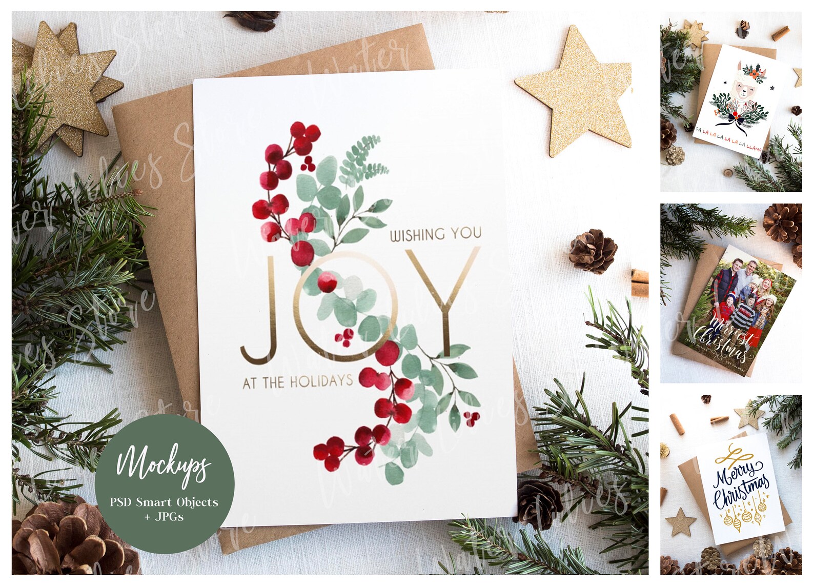 Christmas Mockups Bundle Mockup Christmas Card Christmas - Etsy