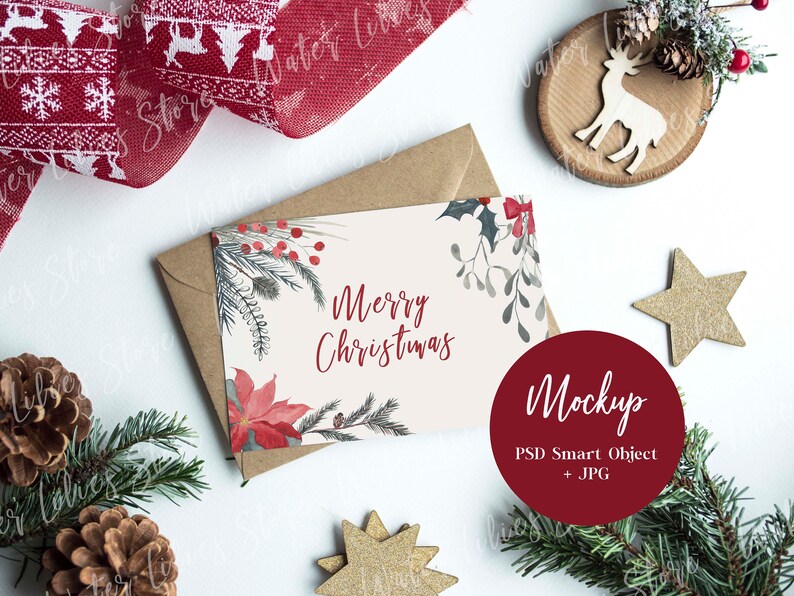 Christmas Mockups Bundle Mockup Christmas Card Christmas | Etsy