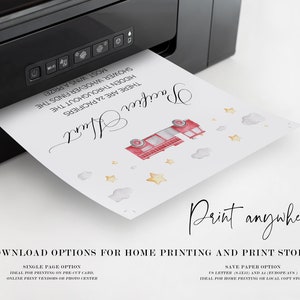 Firetruck Pacifier Hunt Sign, Printable Firefighter Hidden Pacifier ...