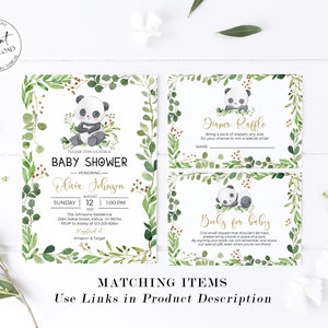 Panda Welcome Sign, Panda Baby Shower Welcome Sign, Greenery Eucalyptus ...