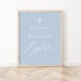 Dusty Blue Baptism Welcome Sign White Cross Dusty Blue - Etsy