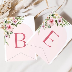 Hot Pink Bridal Shower Bride to Be Banner Template Hawaiian Bridal ...