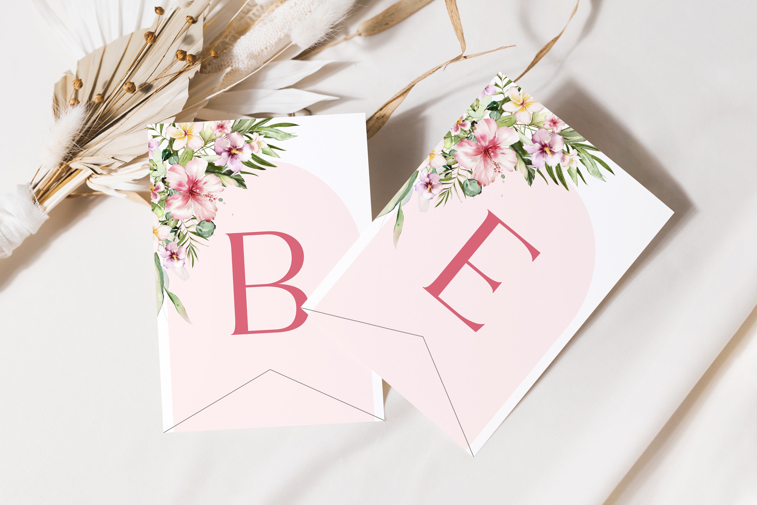Hot Pink Bridal Shower Bride to Be Banner Template Hawaiian Bridal ...