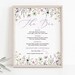 Wildflower Wedding Bar Menu Template, Purple Wildflower Floral Drink ...