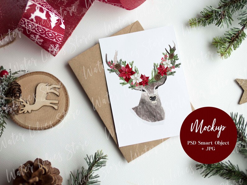 Christmas Mockups Bundle Mockup Christmas Card Christmas | Etsy