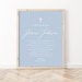 Dusty Blue Baptism Prayer Sign Template, Dusty Blue White Cross ...