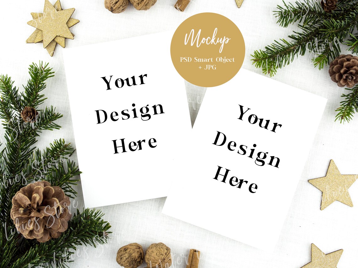 Christmas Card Mockup Mockup Christmas Card Holiday Card - Etsy