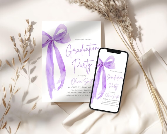 Graduation Announcements With Purple