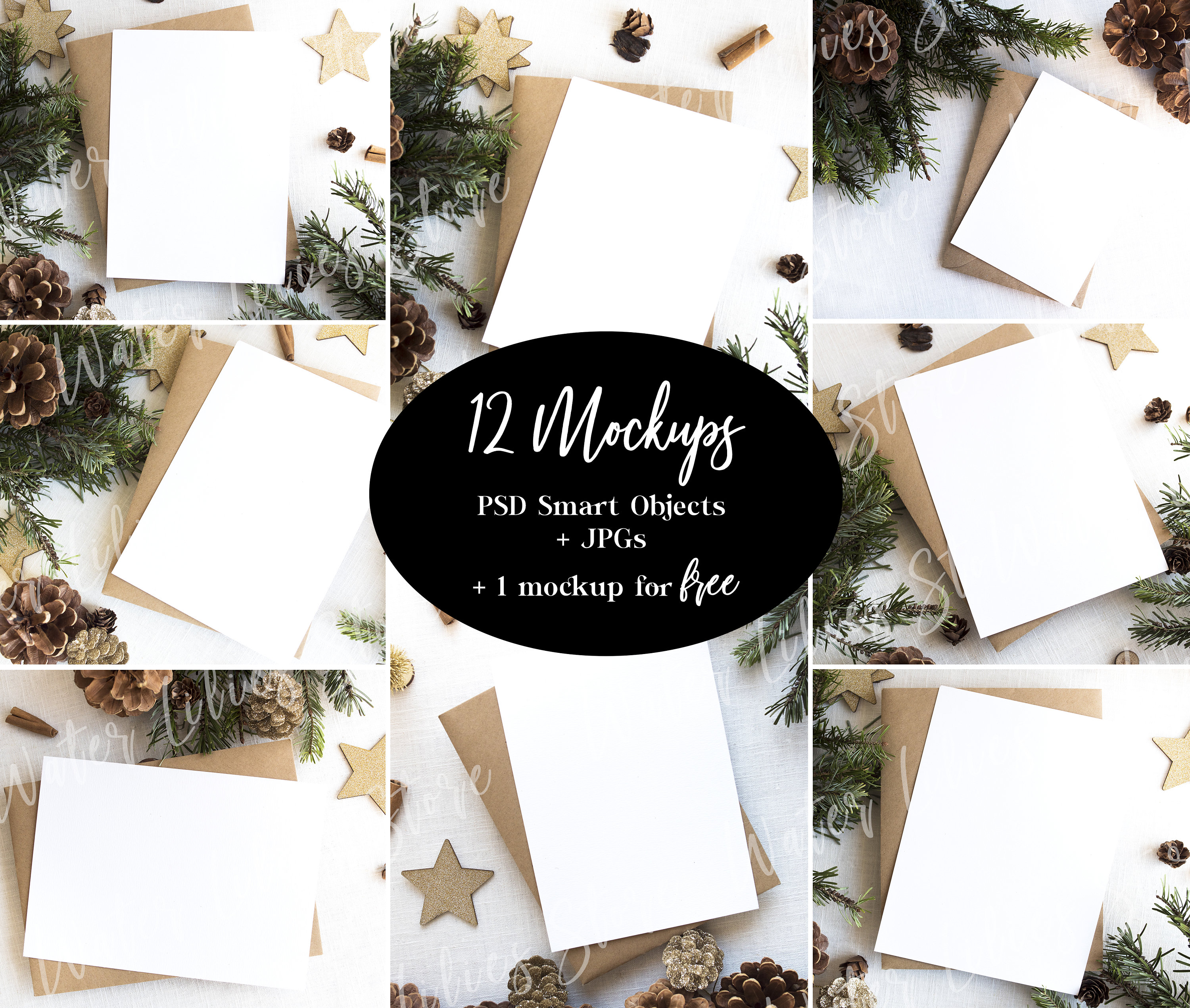 Christmas Mockups Bundle Mockup Christmas Card Christmas - Etsy