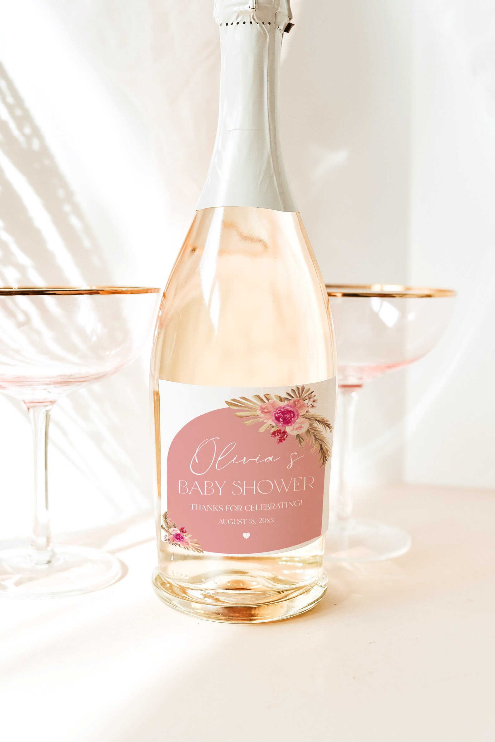 Arch Pink Boho Mimosa Bar Sign Template Pampas Grass Momosa - Etsy