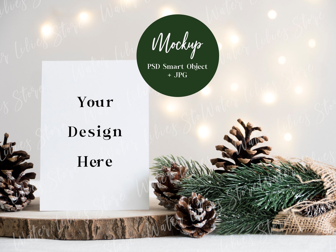 Christmas Card Mockup Mockup Christmas Card Holiday Card - Etsy