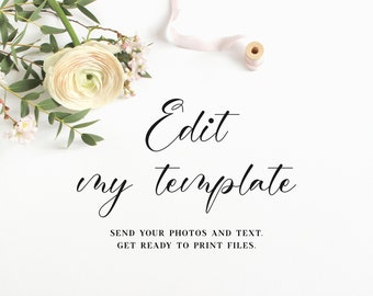 Customization Add on | Edit My Template for Me | 1-2 Business Days L We ...