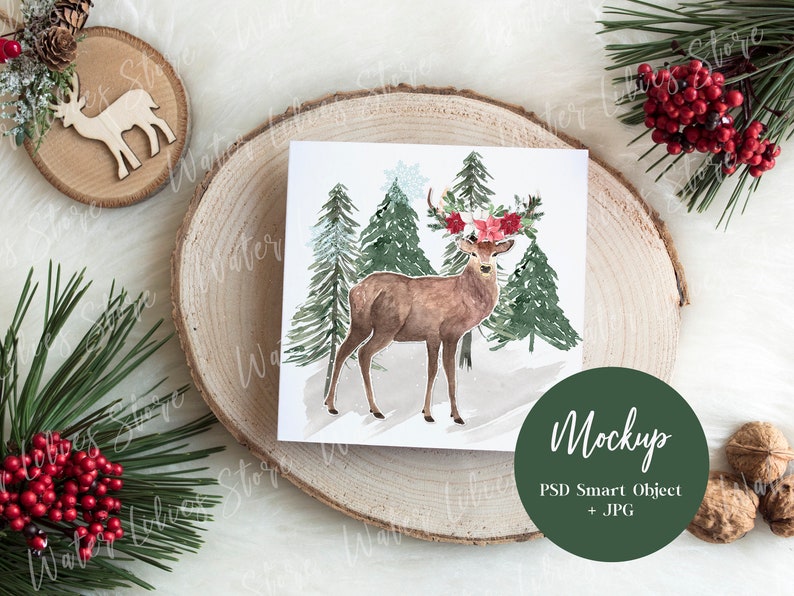 Christmas Mockups Bundle Mockup Christmas Card Christmas | Etsy