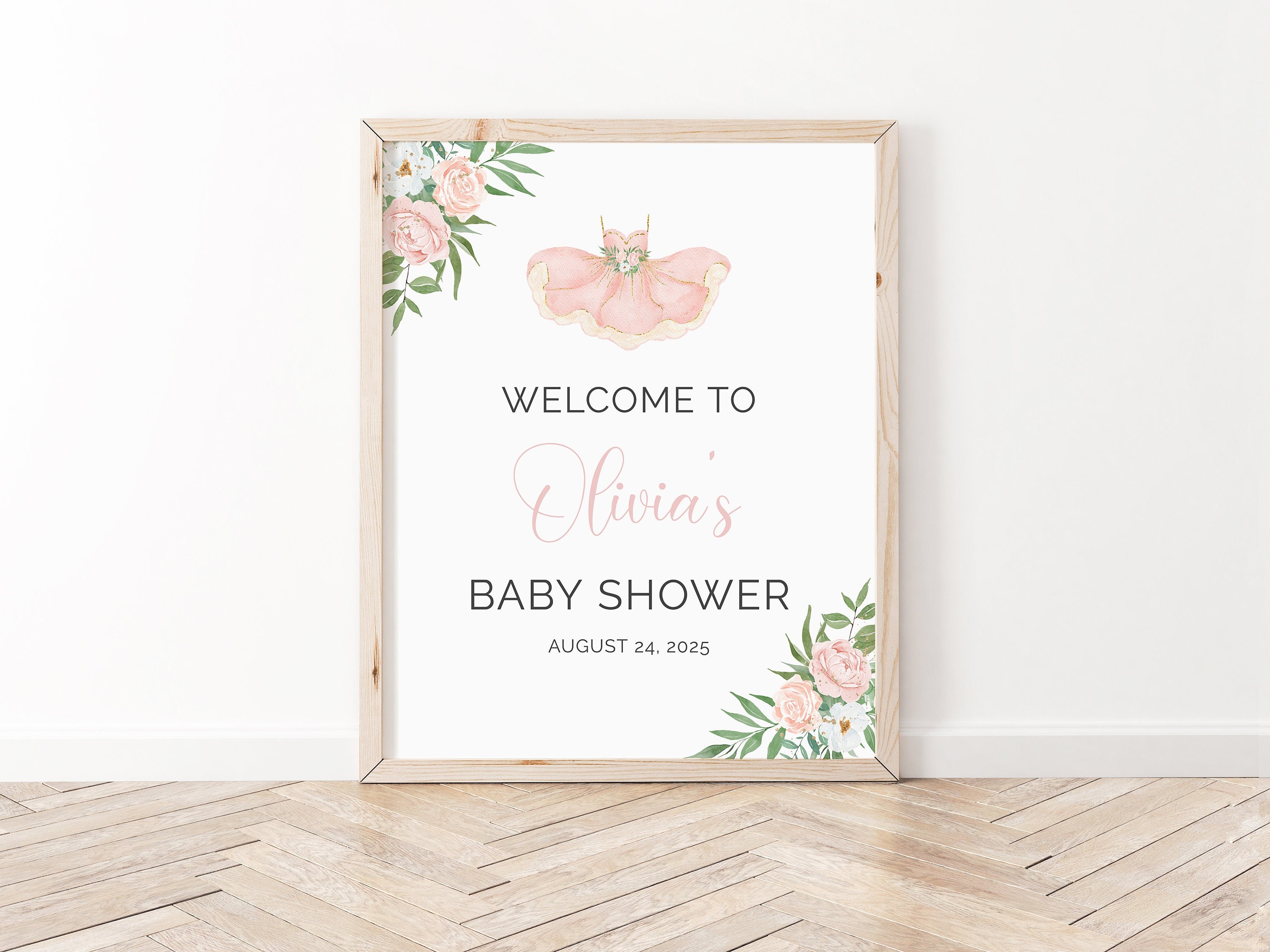 Tutu Baby Shower Welcome Sign Template Tutu Excited Sign, Ballerina ...