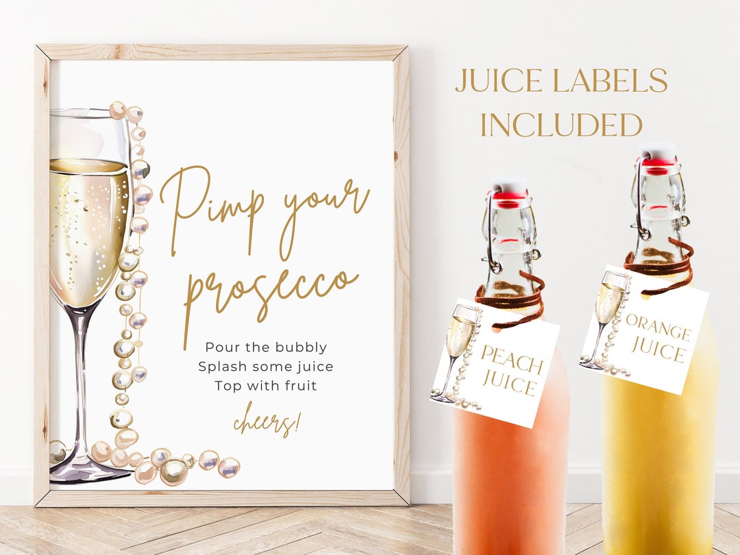 Pearls and Prosecco Pimp Your Prosecco Sign, Pearls and Prosecco ...