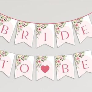 Hot Pink Bridal Shower Bride to Be Banner Template Hawaiian Bridal ...