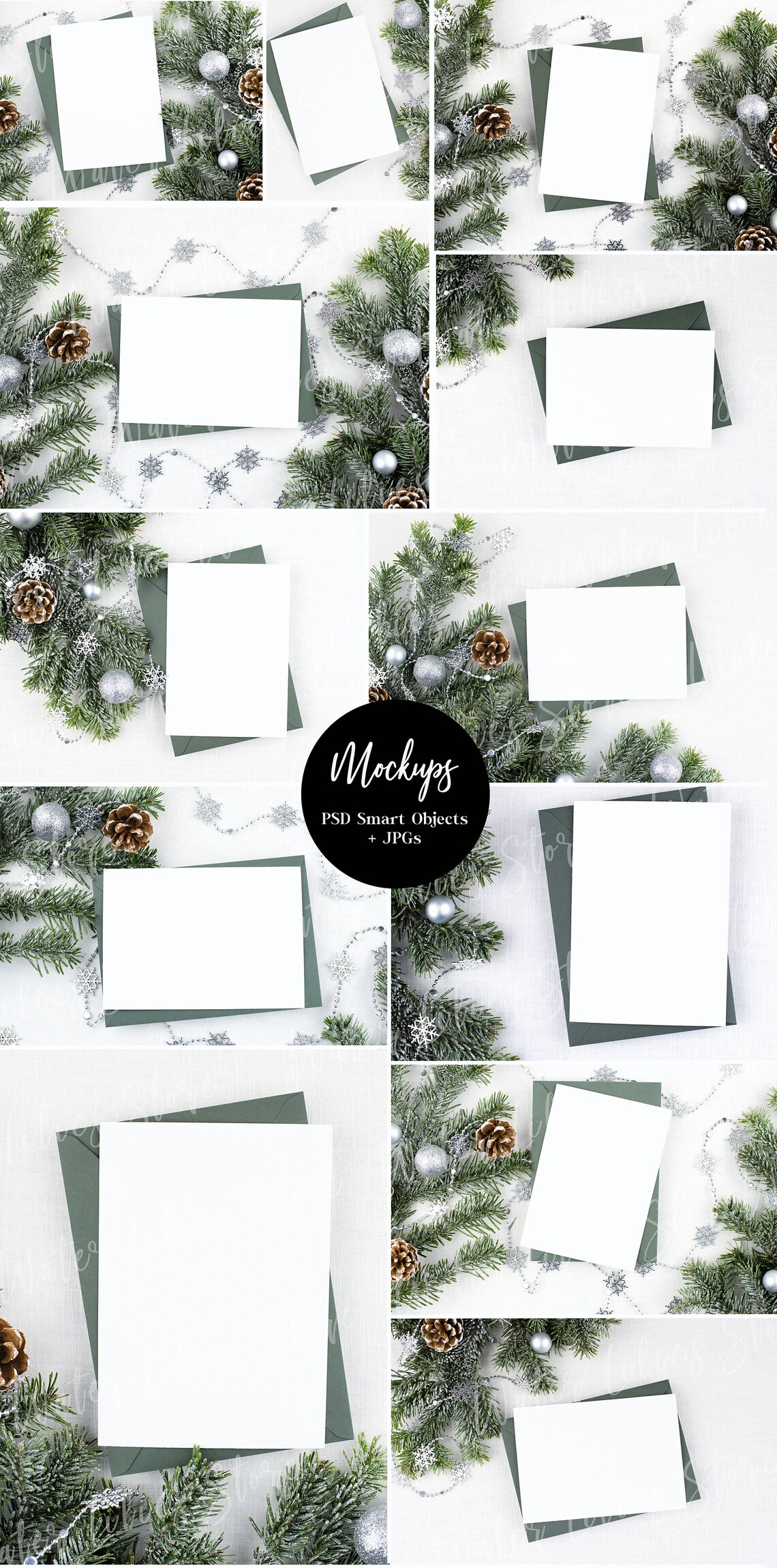 Christmas Card Mockup Bundle Mockup Christmas card Bundle | Etsy